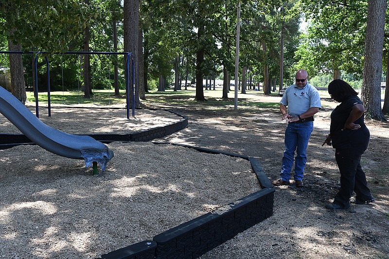 Vandals damage new playground slide, table at Beverly Park | Texarkana ...