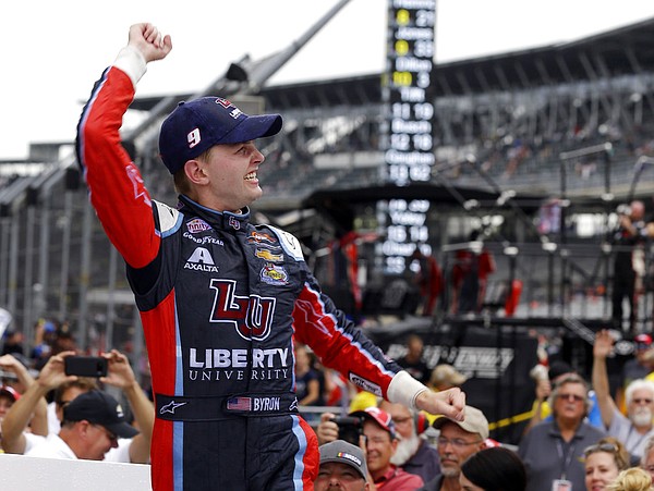 Byron holds off Menard to win Xfinity Series race at Indy