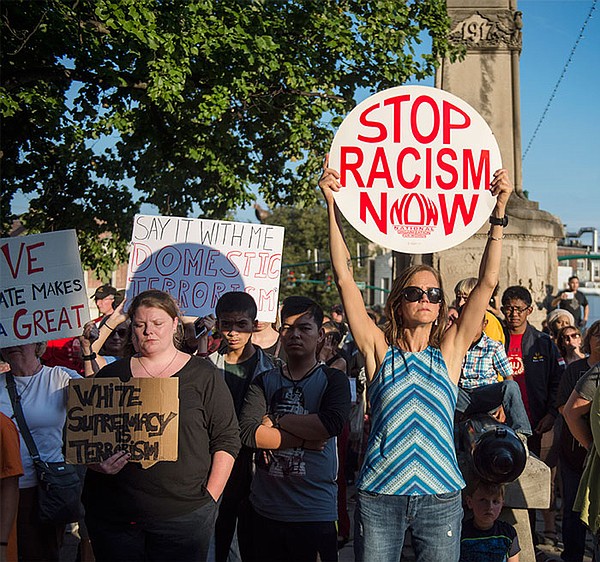 Protests, vigils around US decry white supremacist rally | Fulton Sun