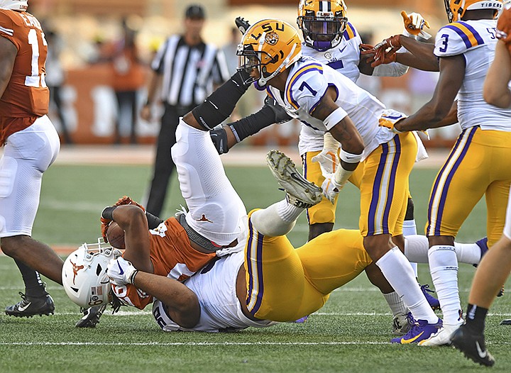 Burrow's 4 TD passes lead LSU over Texas 45-38 | Texarkana Gazette