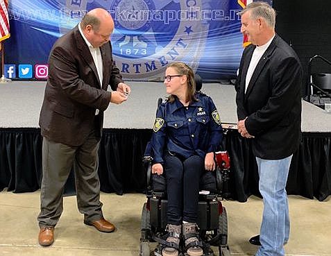 Girl honored by Texarkana police as an honorary officer