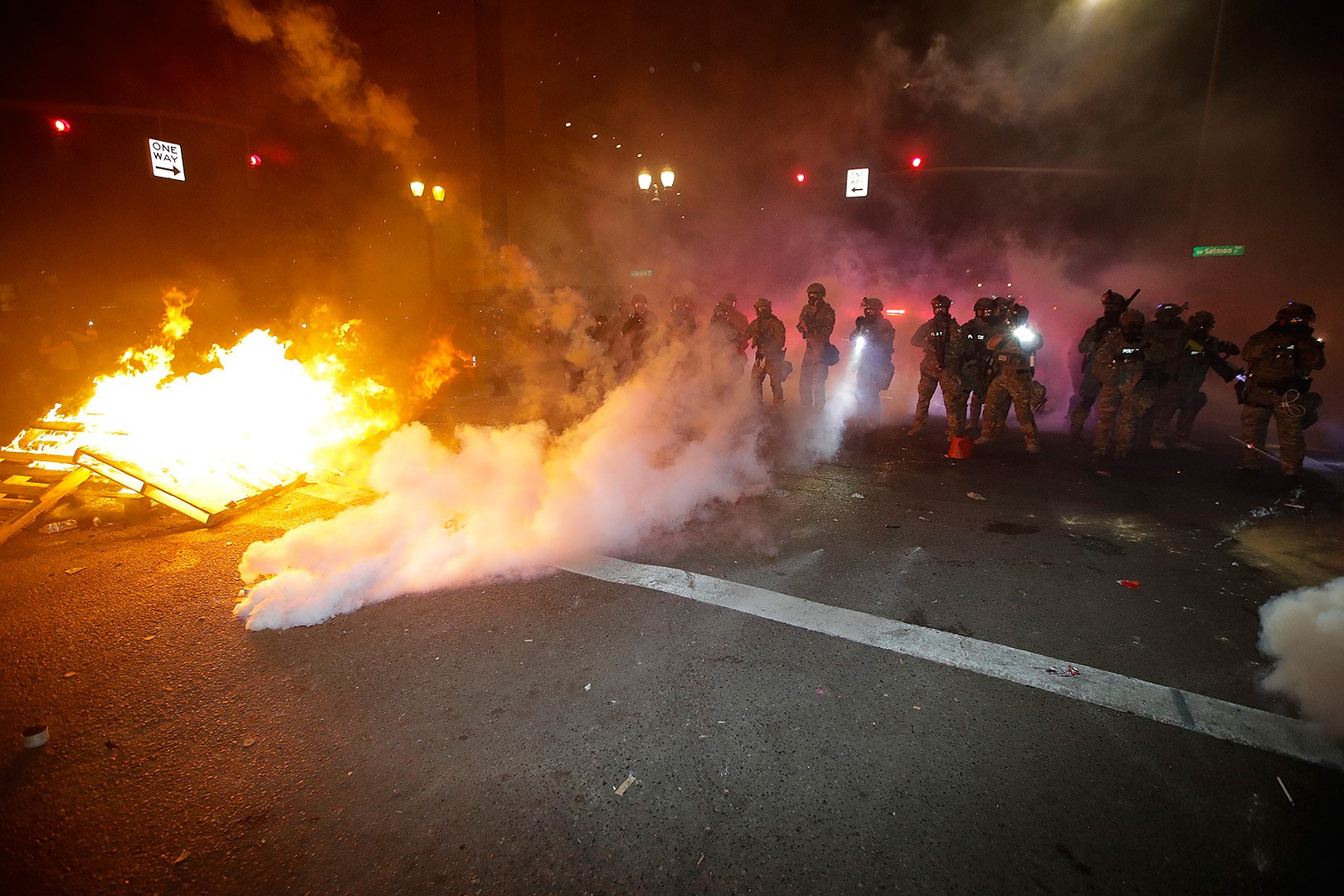 Tear gas fired again; Portland protest standoff continues | Texarkana ...