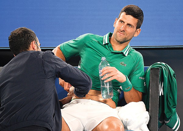 Novak Djokovic says he tore muscle on fall | Fulton Sun