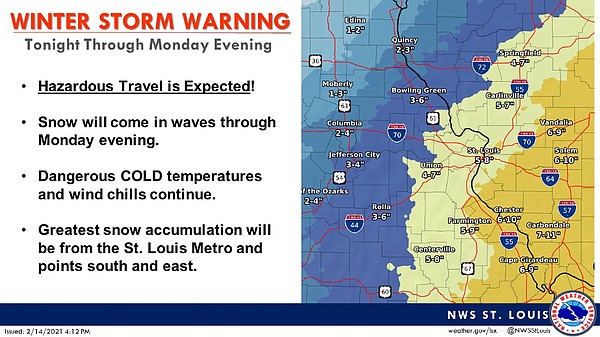 Wind chill and winter weather advisories continue for Mid-Missouri ...
