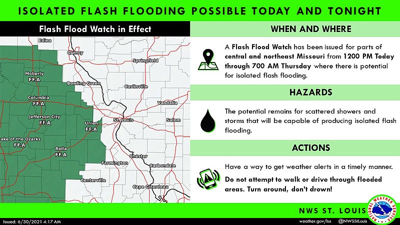 Mid-Missouri watches for another round of flash flooding | Fulton Sun