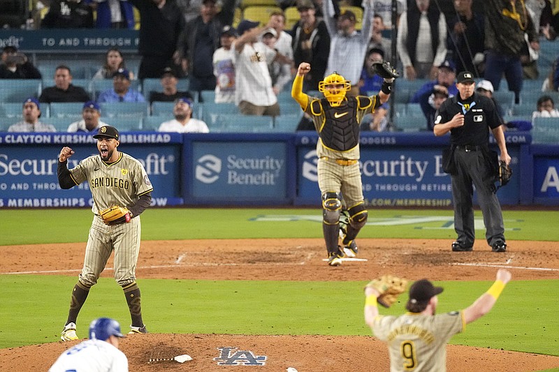 Padres turn triple play to clinch playoff spot with win against Dodgers ...