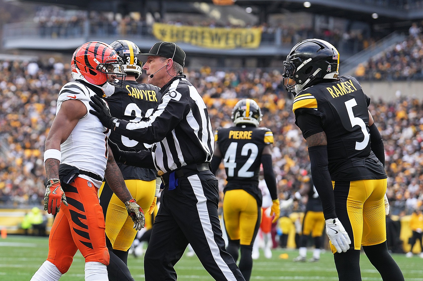 Bengals WR Chase suspended one game for spitting on Steelers’ Ramsey ...