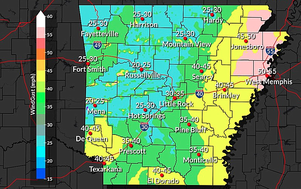Forecasters: Widespread storms, chance for strong winds expected in ...