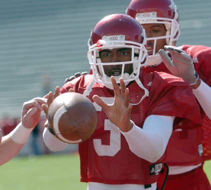 Wilson's TD passes story of scrimmage | Whole Hog Sports