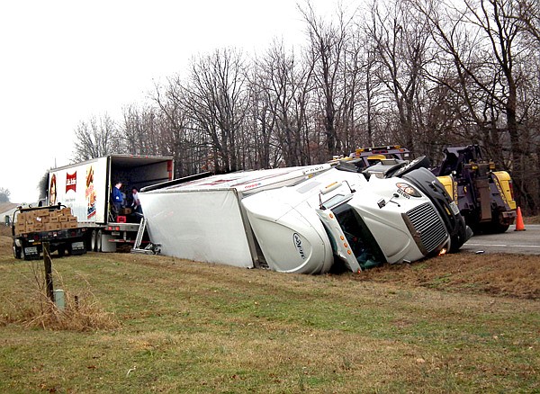 McKee truck tumps over | Westside Eagle Observer