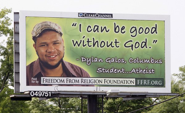 Atheist billboard removed from church land in Ohio | Northwest Arkansas ...