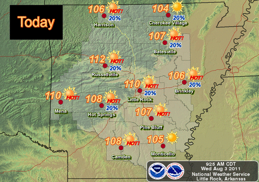 ARKANSAUNA: Little Rock record falls as mercury rises to 114 | The ...