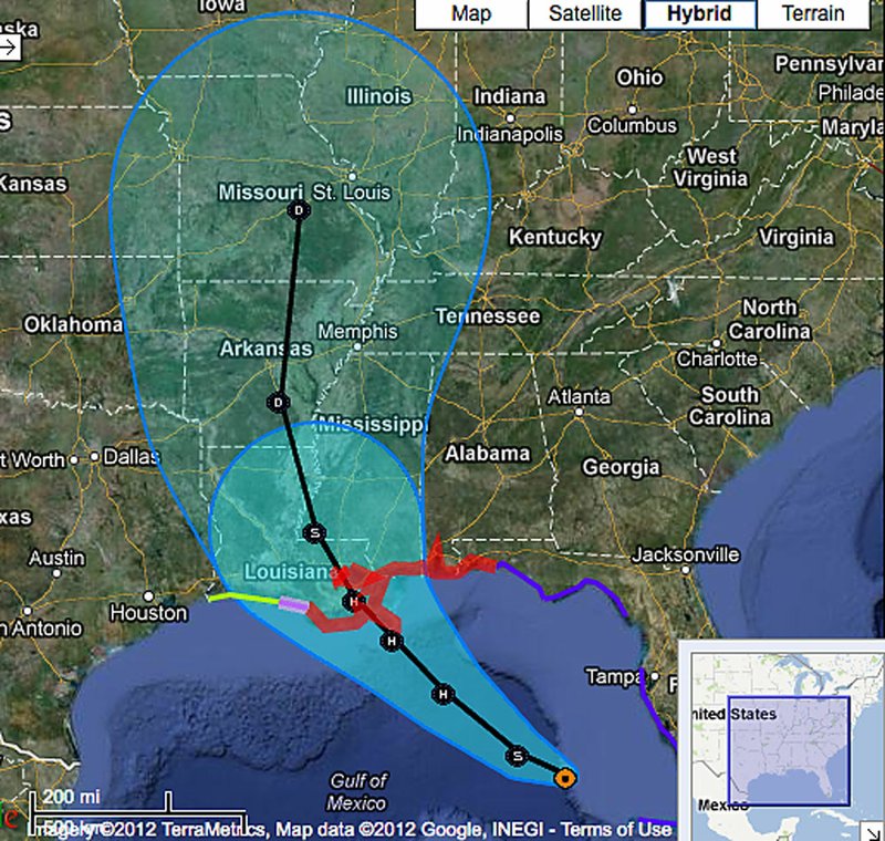 Isaac's impact on Arkansas projected | The Arkansas Democrat-Gazette ...