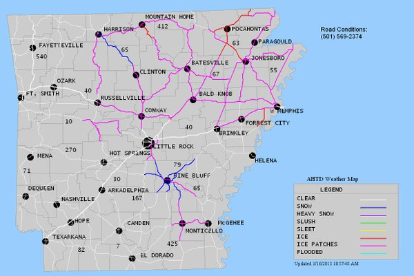 Road conditions improve as temperatures rise | The Arkansas Democrat ...