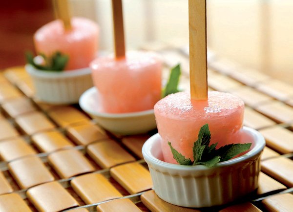 Frosty homemade ice pops
