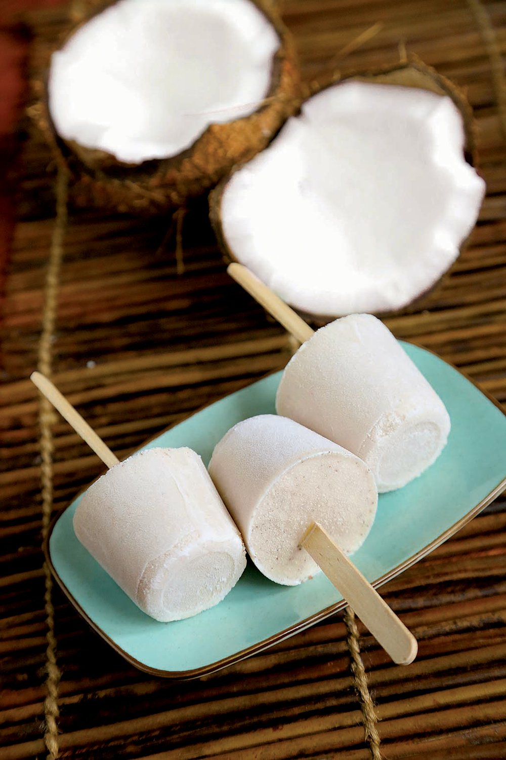 Frosty homemade ice pops