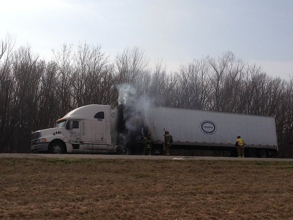 18-wheeler catches fire on I-30 in Little Rock | The Arkansas Democrat ...