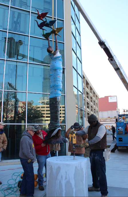 12-foot sculpture added to LR's redeveloping Main Street