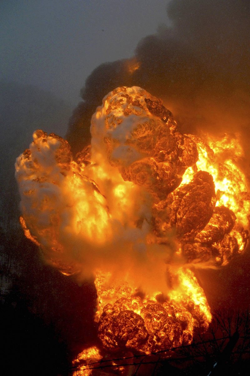 Train burns after W.Va. derailing