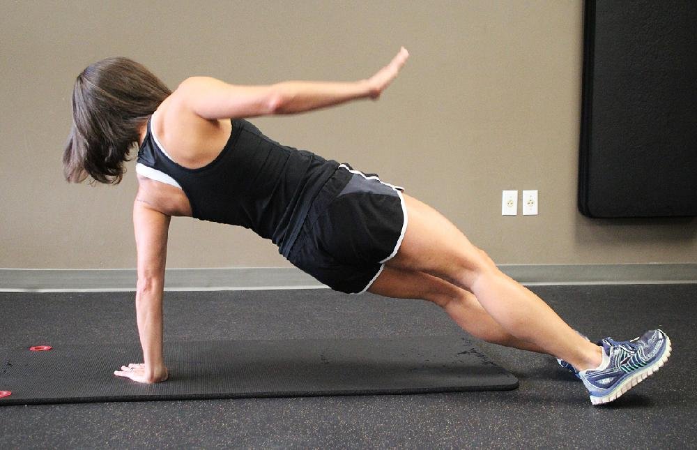 Core-focused plank variation works entire body