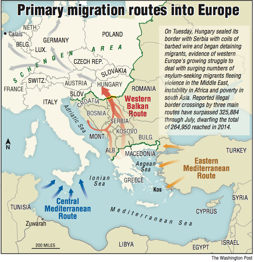 Hungarian police repel migrants at Serbian border