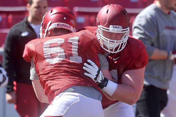 QB battle juicy, but spring's meat in trenches | Whole Hog Sports