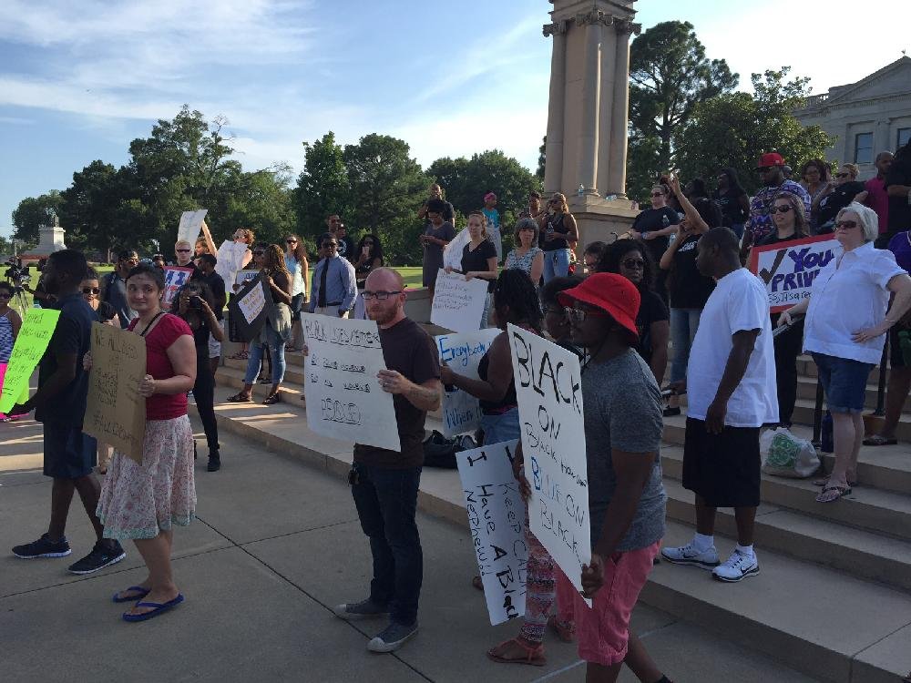 Protests held in Little Rock after killings of black men