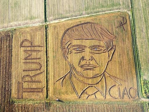 PHOTO: Artist mows large Trump portrait in cornfield | The Arkansas ...