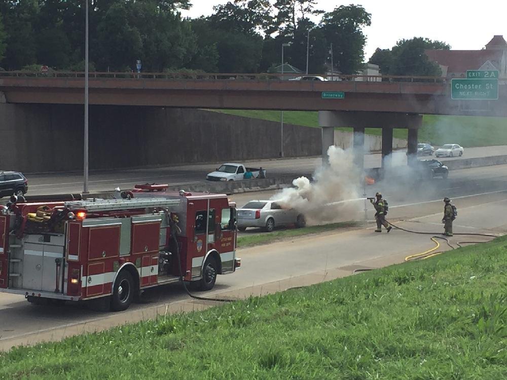 Little Rock firefighters respond to vehicle fire on I-630 | The ...