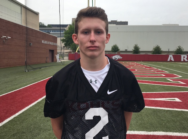 WholeHogSports - Felkins gets in his kicks at Arkansas Specialists Camp