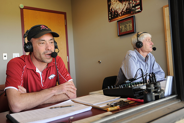 WholeHogSports - Hogs make change in baseball radio booth