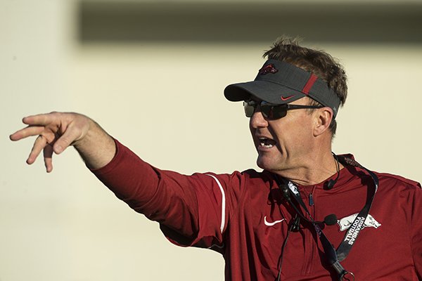 Two thumbs up: UA football coach Morris approves of first-day effort