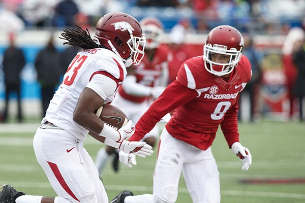 Hogs' offense, defense about even in spring game | The Arkansas ...