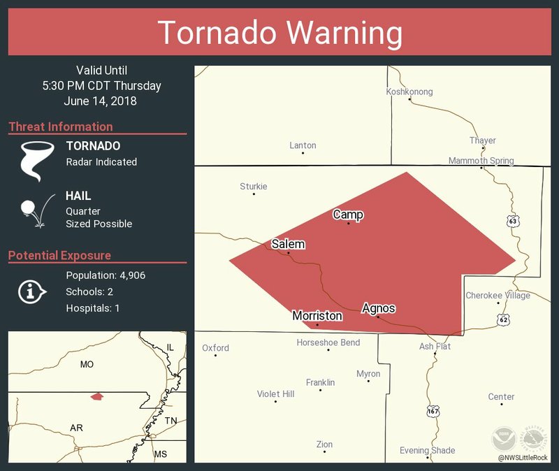 Tornado warning issued for part of state allowed to expire | The ...