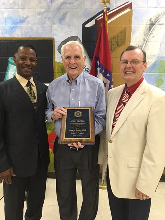 Stamps Rotary Club named John Becton a Paul Harris Fellow | Magnolia ...