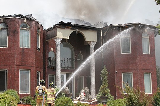 PHOTOS: Lightning strike suspected in fire that destroyed Arkansas home