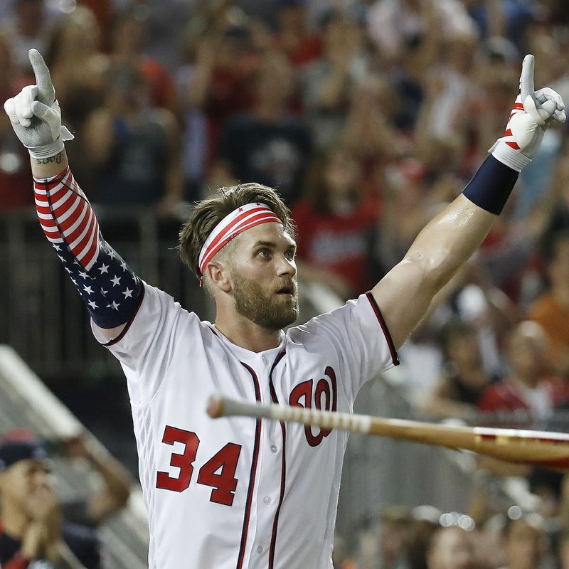 Hometown hero Harper wins thrilling Home Run Derby over Schwarber
