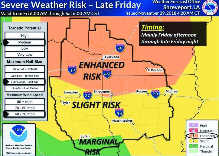 Chance of severe weather late Friday, Saturday | Magnolia Banner News