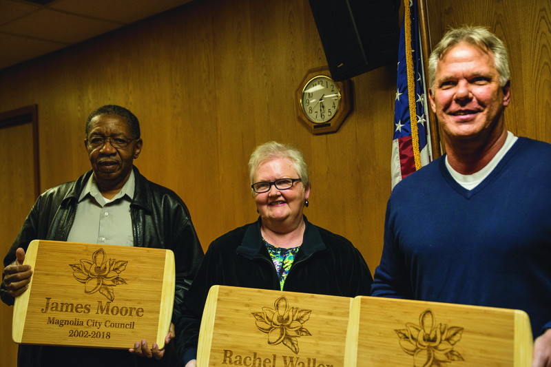 Moore, Waller, Farrar honored for city service | Magnolia Banner News