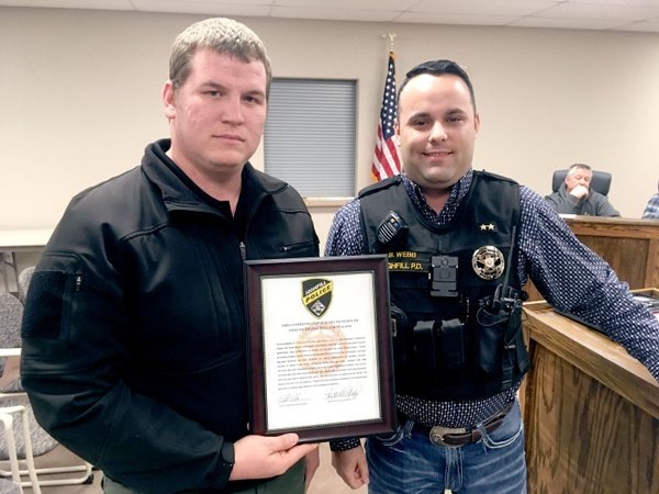 Officer commended, appointments made at Highfill Council meeting