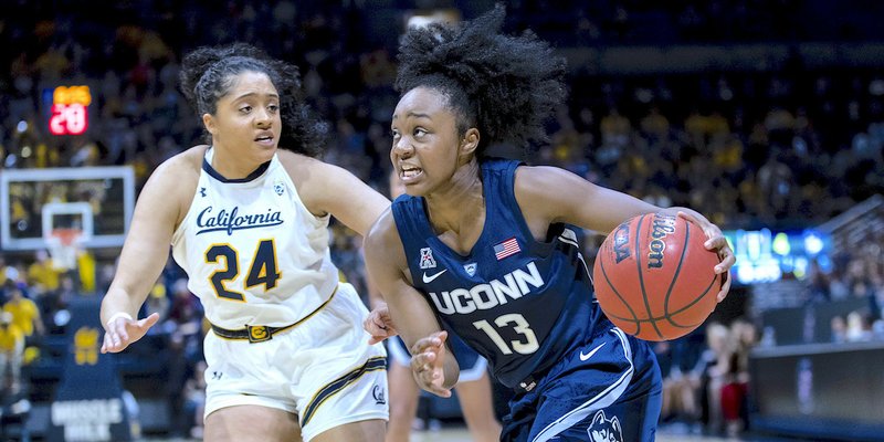 Samuelson leads way as No. 1 UConn women hold off Cal