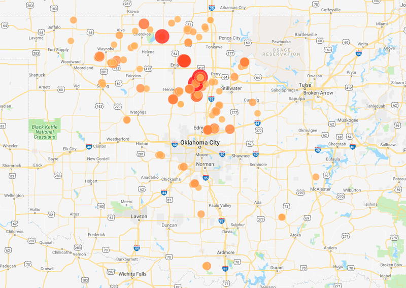 Oklahoma earthquakes decrease for third straight year | Northwest ...