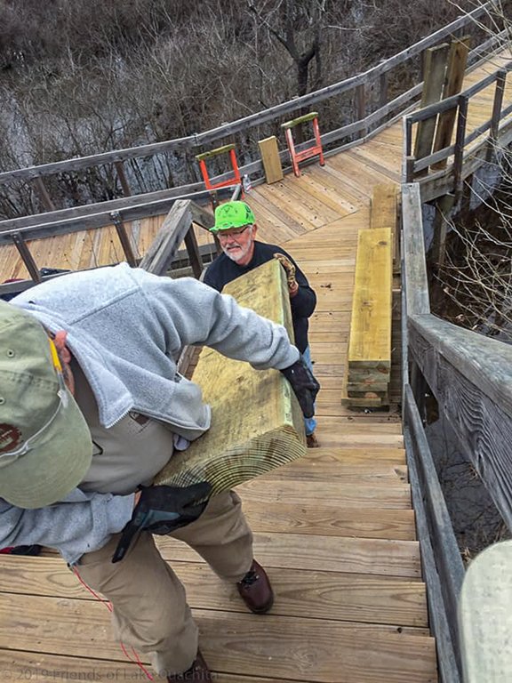 Traildogs LOViT: Volunteers repair Lake Ouachita Vista Trail elevated ...