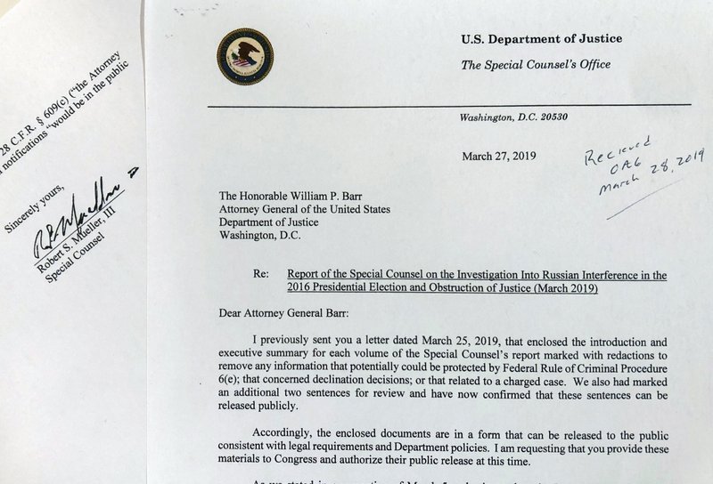 DOCUMENT: Text of special counsel's letter to attorney general | The ...