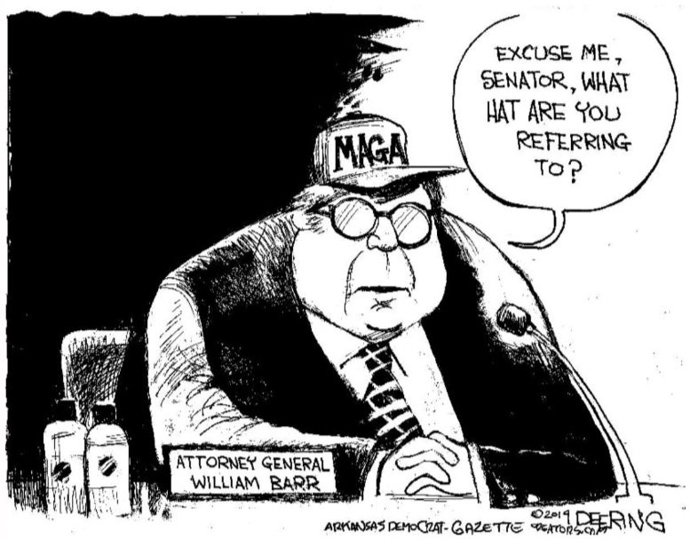 JOHN DEERING CARTOON: 'Excuse me, senator, what hat are you referring to?'