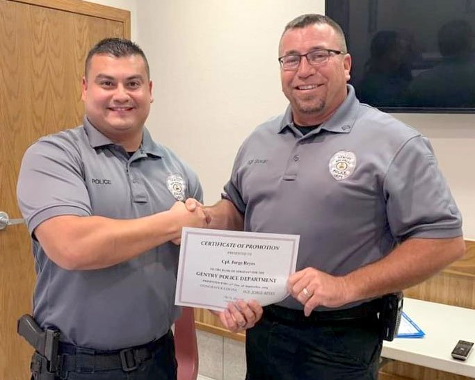 New chief promotes Reyes to second in command | Westside Eagle Observer
