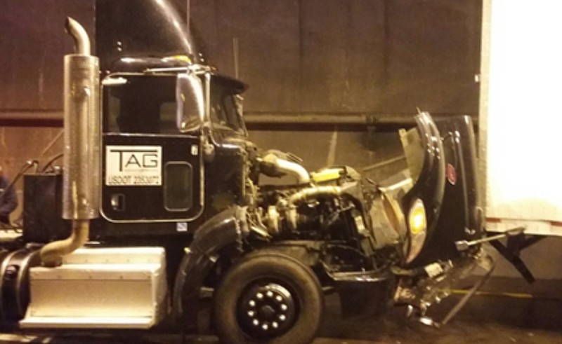 PHOTOS: Three semis blocked Bobby Hopper Tunnel on I-49 | Northwest ...