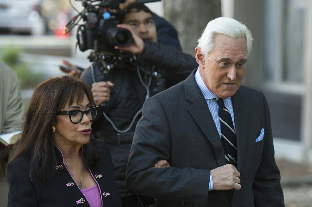 Roger Stone and his wife Nydia arrive for his federal trial