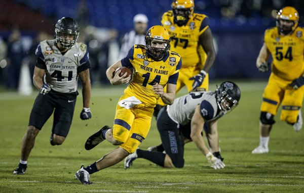 Kent State beats Utah State 51-41 for 1st bowl victory