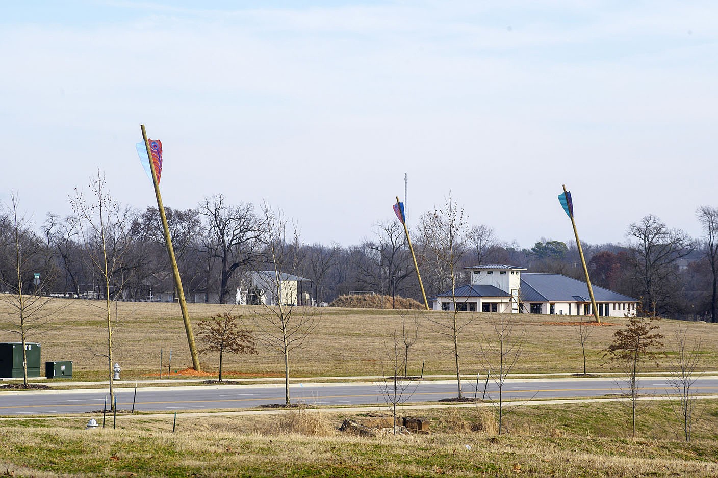 50-feet tall arrows stick out of ground in Rogers | Northwest Arkansas ...